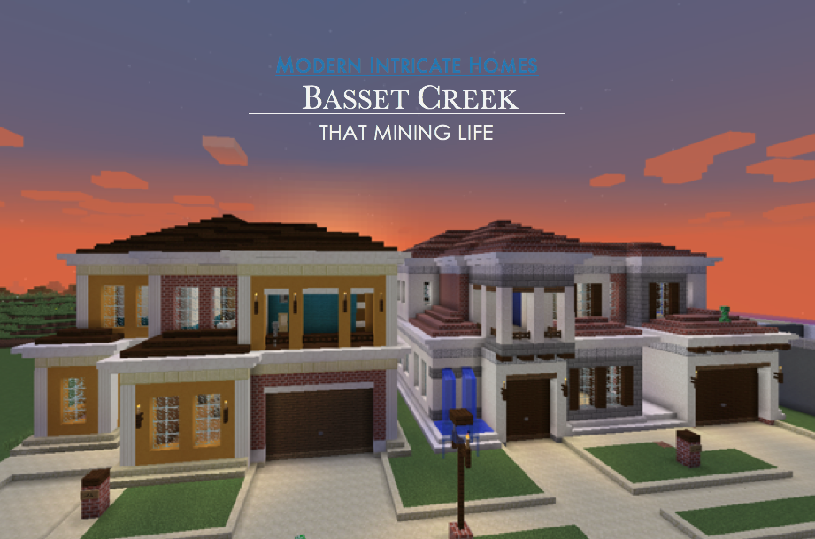 Modern Intricate Homes - Basset Creek Minecraft Map