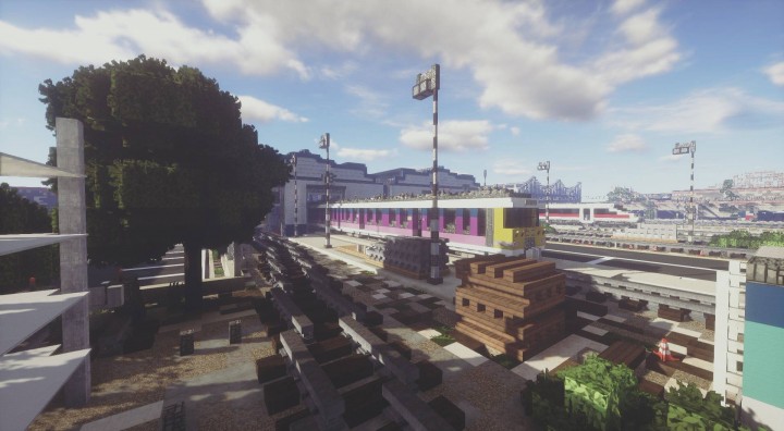 REALISTIC Train Depot Minecraft Map