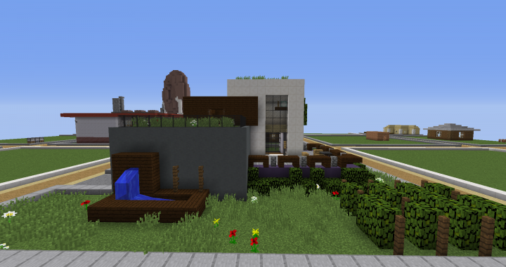 Modern House w/ Garage Minecraft Map