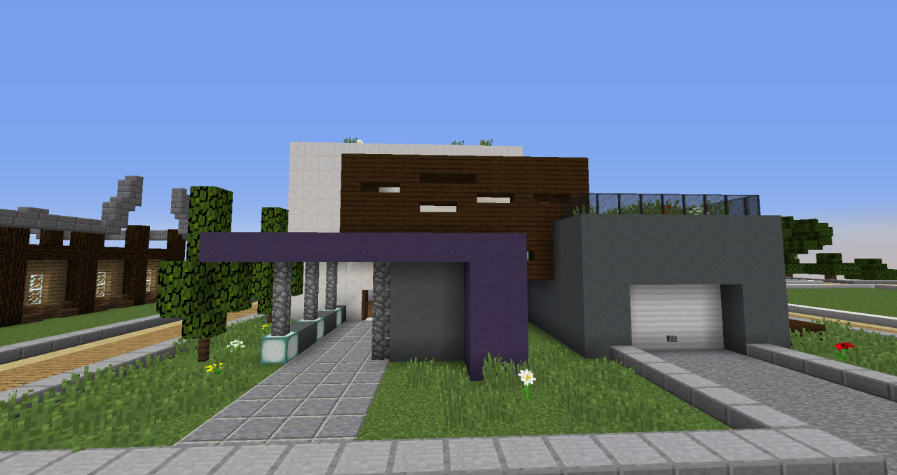 Modern House w/ Garage Minecraft Map