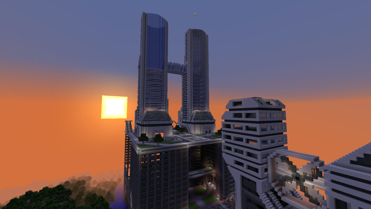 SoonCraft SciFi City - Sti9nsky One-man-megabuild Minecraft Map
