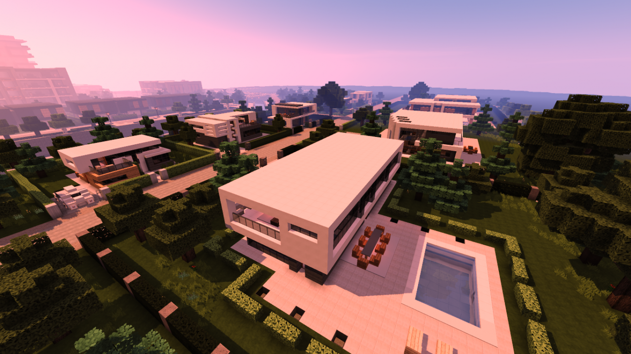 Minecraft Modern Suburb Minecraft Map