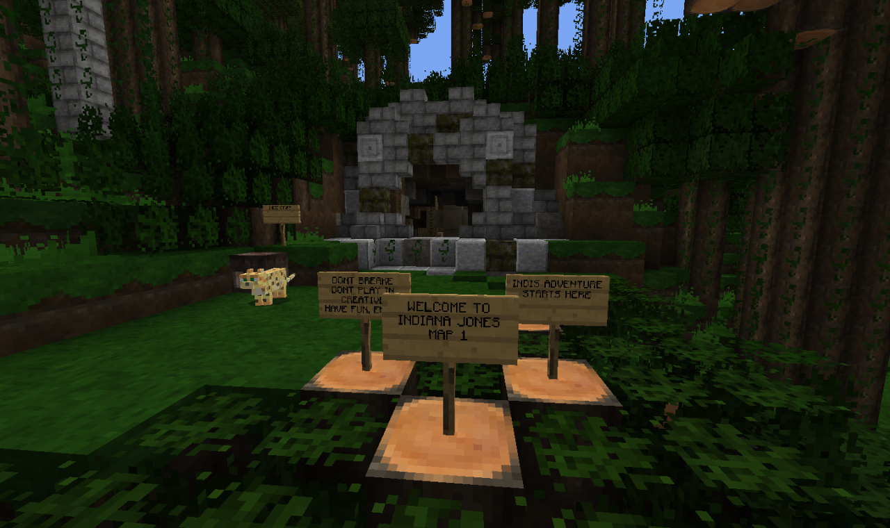 Indiana Jones 1 mini adventure map and Resourcepack Minecraft Map