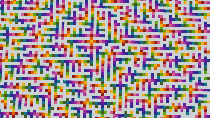 command: Rainbow maze Minecraft Map