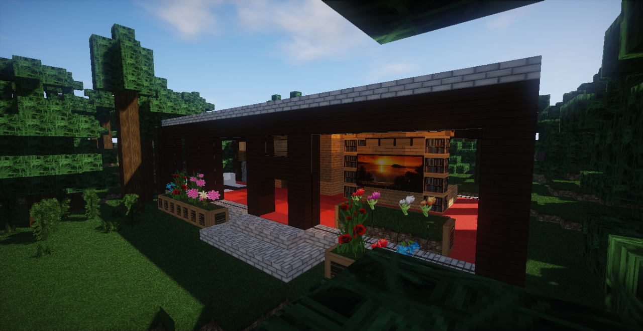 Modern Forest House Minecraft Map