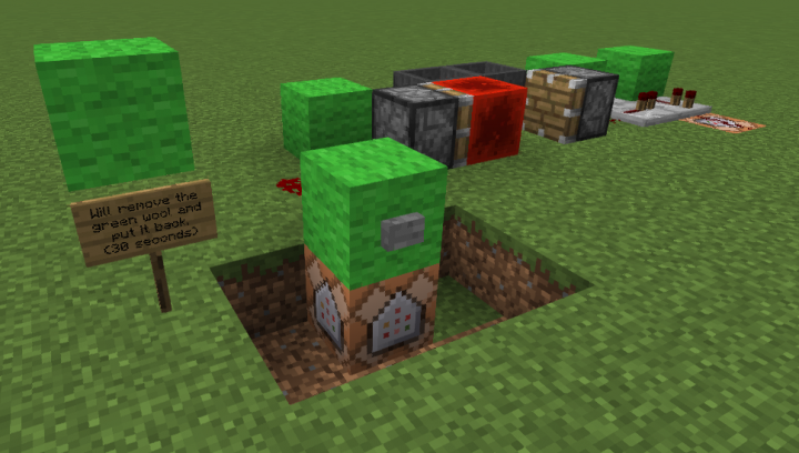 Setblock "Button" Command with Customize-able Delay Minecraft Map