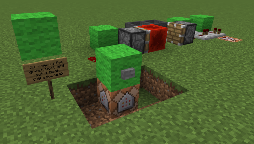 Setblock Button Command With Customize Able Delay Minecraft Map