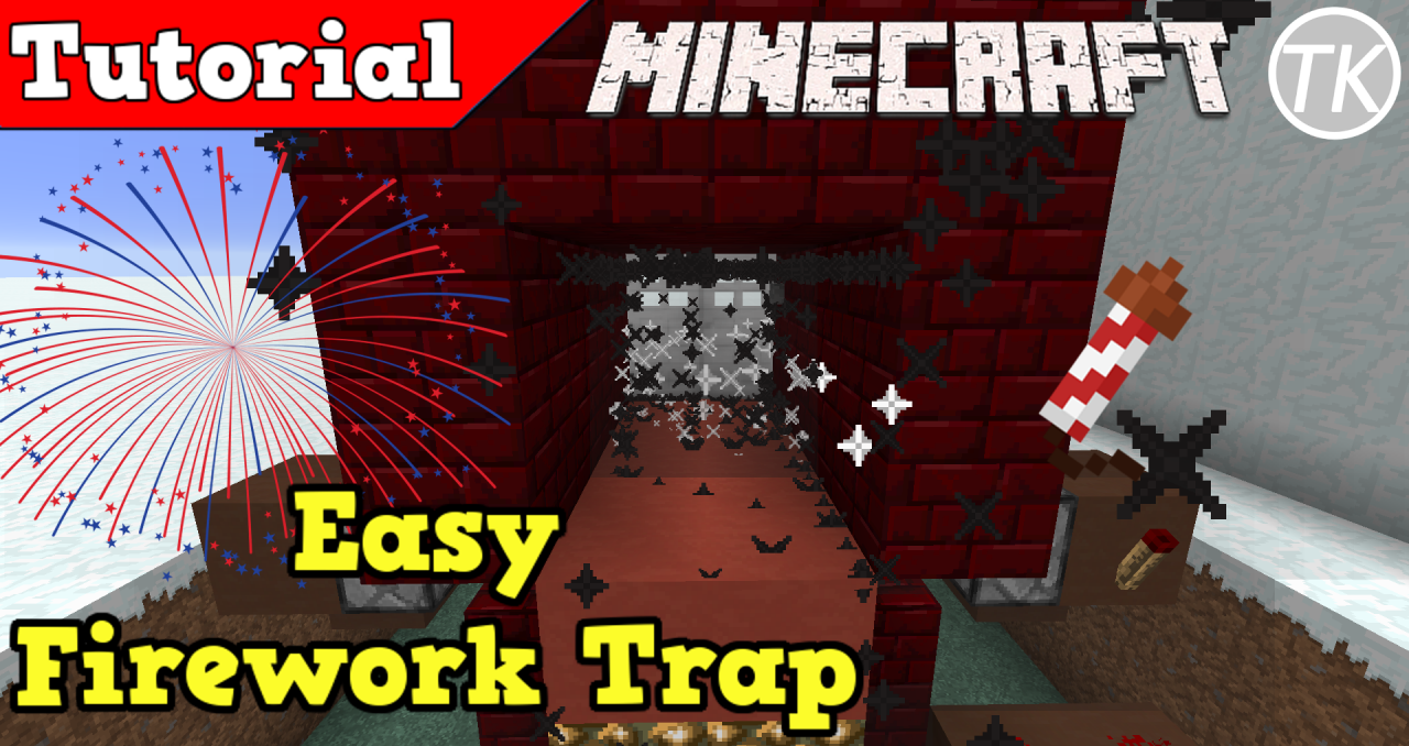 Easy/Simple Firework Trap! Minecraft Map