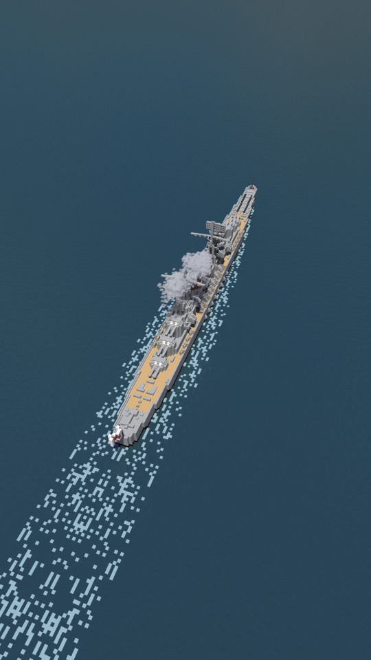 Fictional Japanese Anti-aircraft Cruiser - 網走 (Abashiri) Minecraft Map