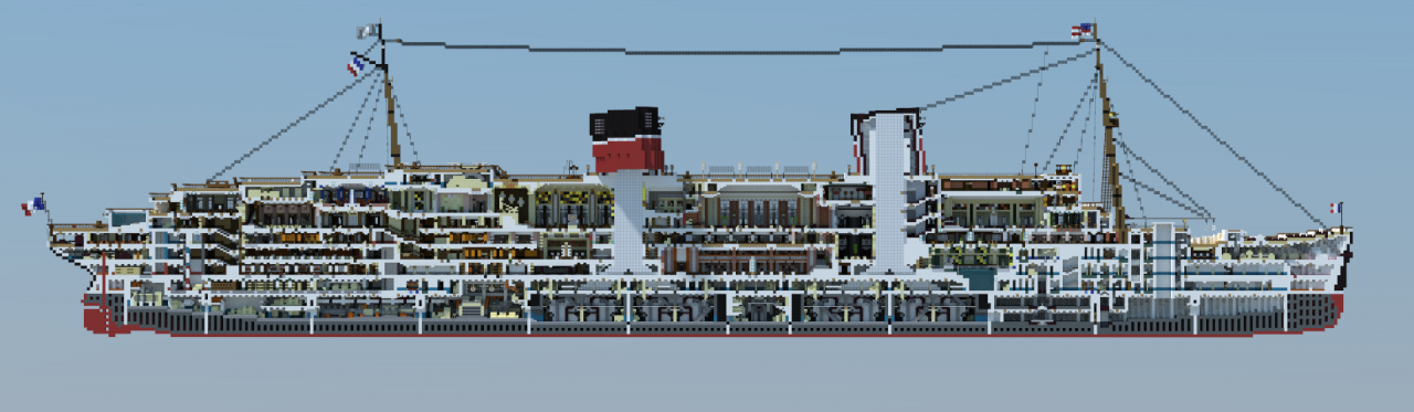 French ocean liner - SS Berneuil Minecraft Map