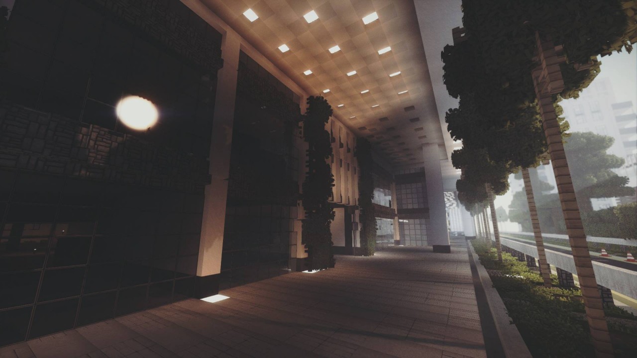 Modern City Mixed-Use Building And Construction Site Minecraft Map