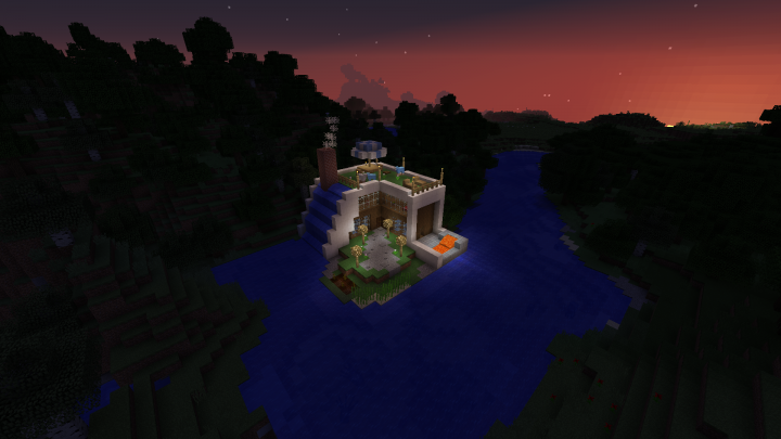 Waterfall base Minecraft Map