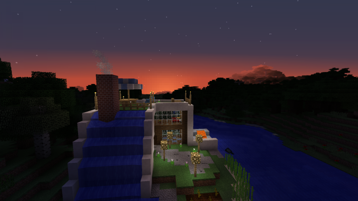 Waterfall base Minecraft Map