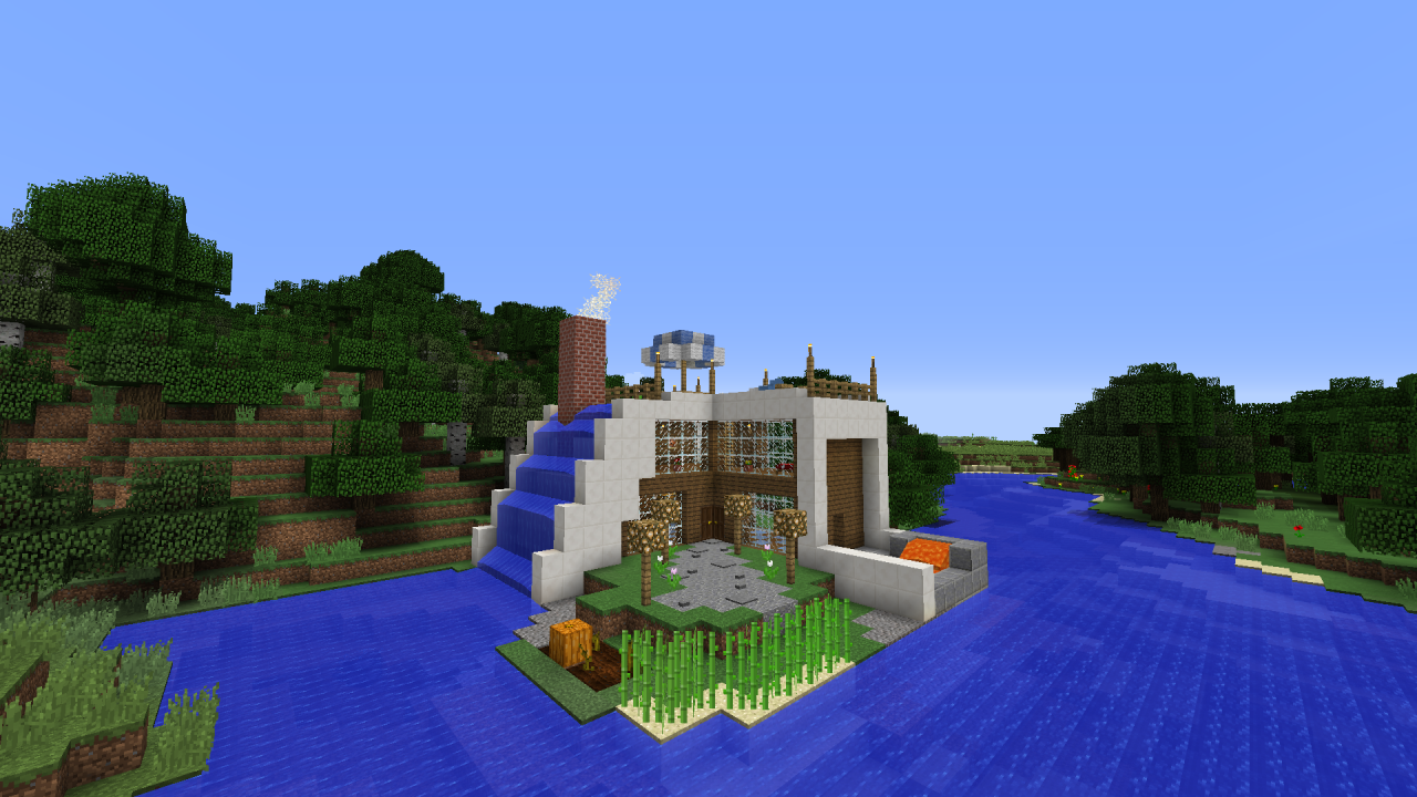 Waterfall base Minecraft Map