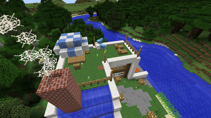 Waterfall base Minecraft Map