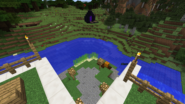 Waterfall base Minecraft Map