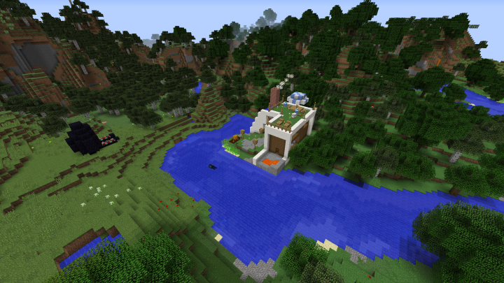 Waterfall base Minecraft Map