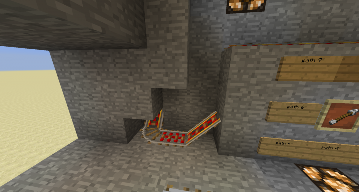 8 way minecart hub Minecraft Map