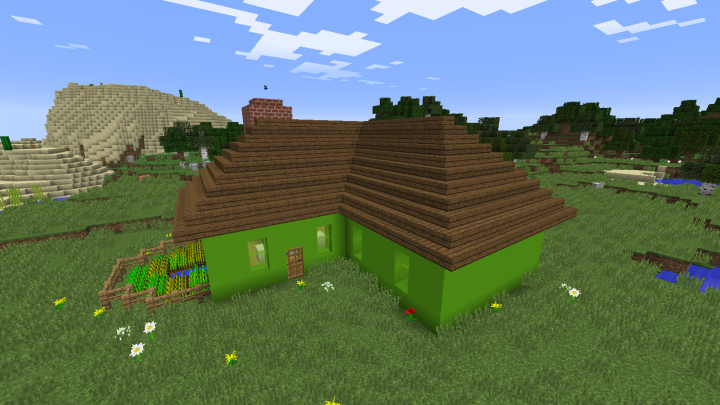Green Concrete House Minecraft Map