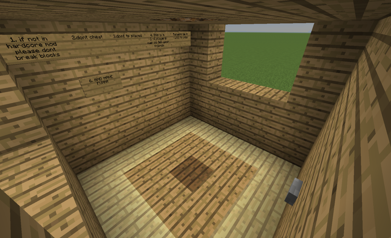 Find the BUTTON Minecraft Map