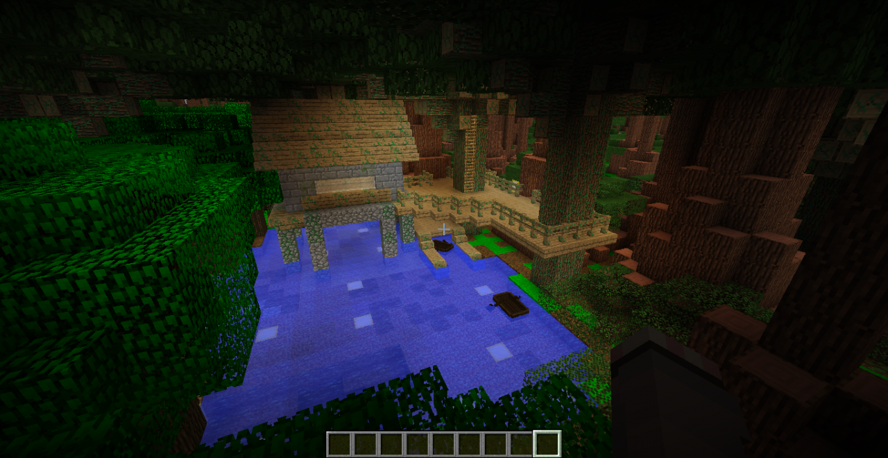 hidden river house (biomes a plenty and quark mods) Minecraft Map
