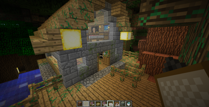 hidden river house (biomes a plenty and quark mods) Minecraft Map