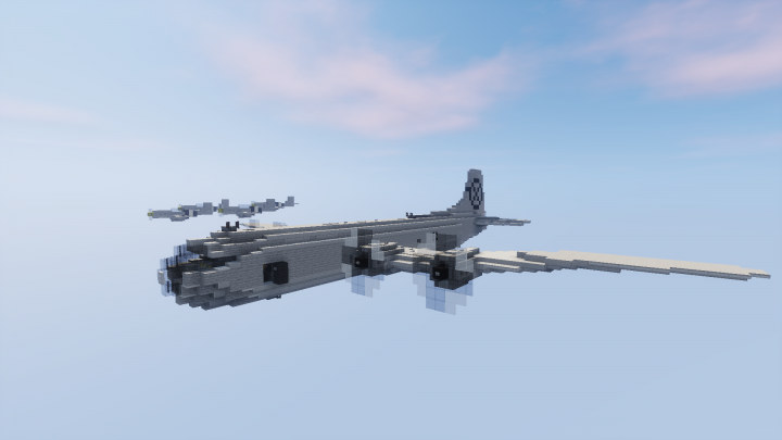 USAF Boeing B-29 Superfortress & P-51 Mustang 1,5:1 +Download Minecraft Map