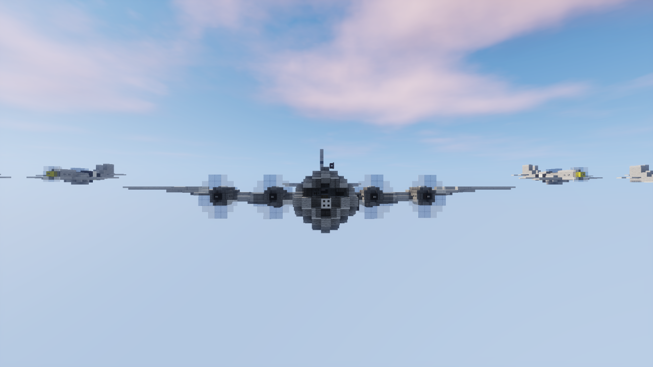 USAF Boeing B-29 Superfortress & P-51 Mustang 1,5:1 +Download Minecraft Map