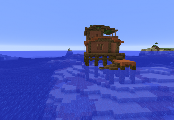 Maori Style Ocean Survival Hut Minecraft Map
