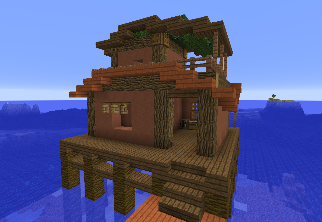 Maori Style Ocean Survival Hut Minecraft Map