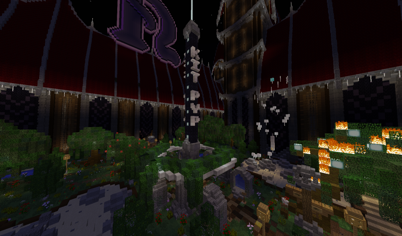 Massive Red Castle ULTIMATE BUILD COMPLETE Minecraft Map