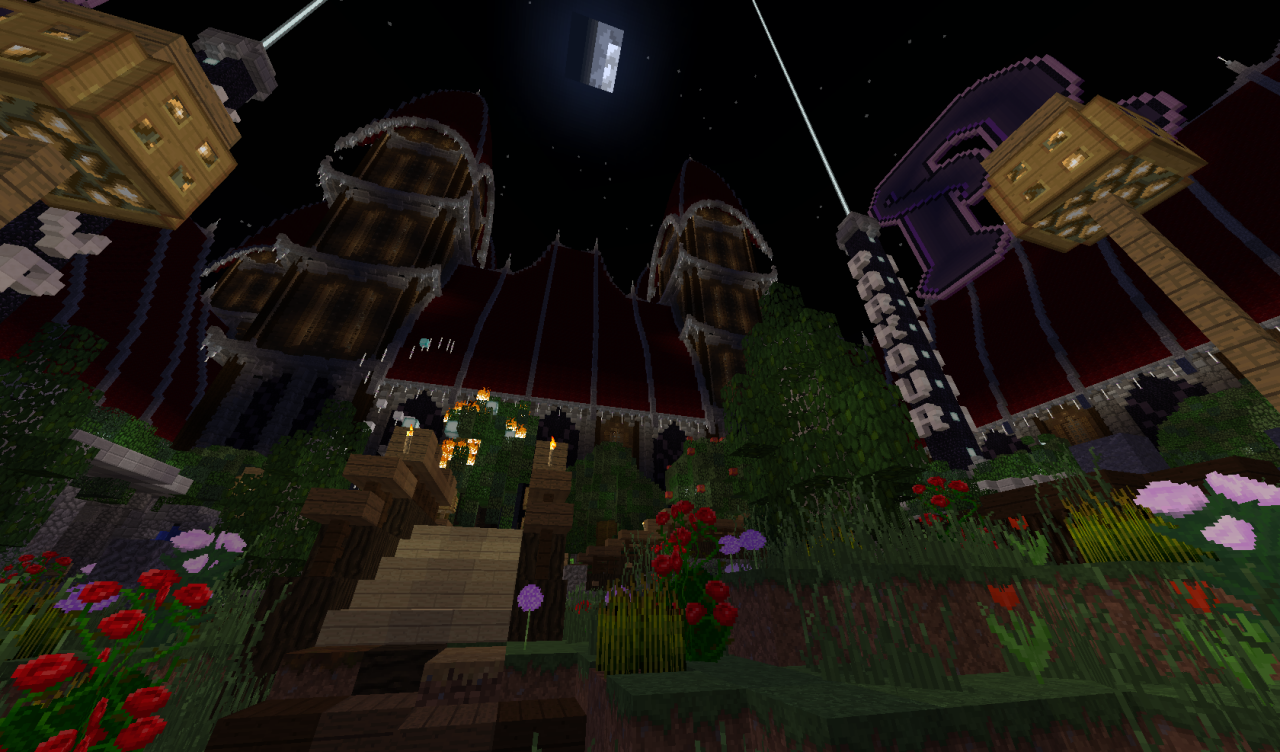 Massive Red Castle ULTIMATE BUILD COMPLETE Minecraft Map