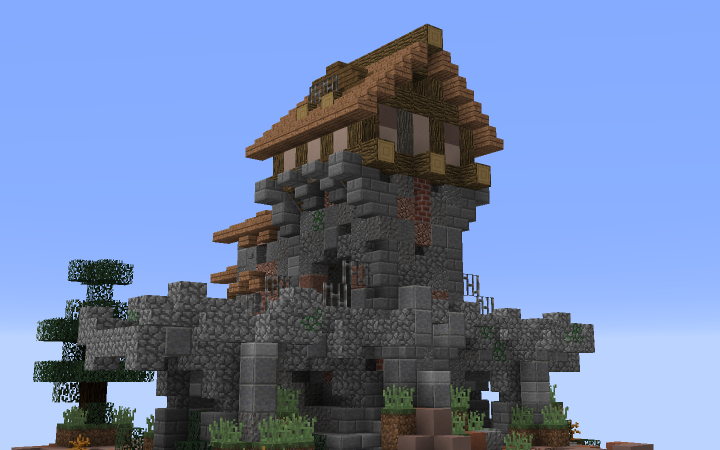 Realistic Medieval Bridge-House Minecraft Map