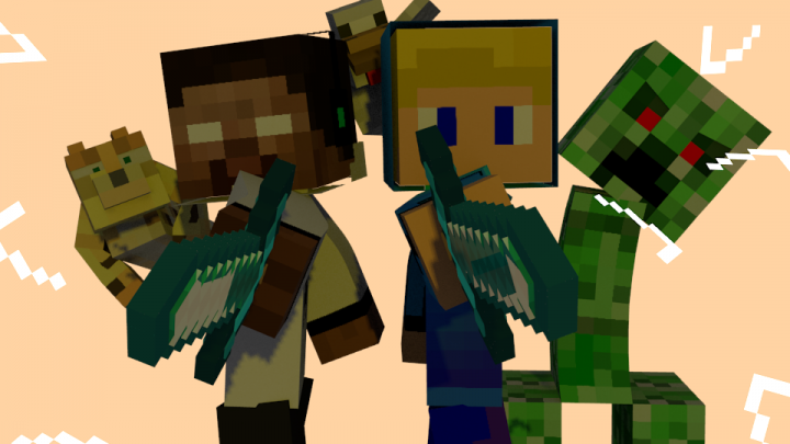 Me and my friend (blender art) Minecraft Map