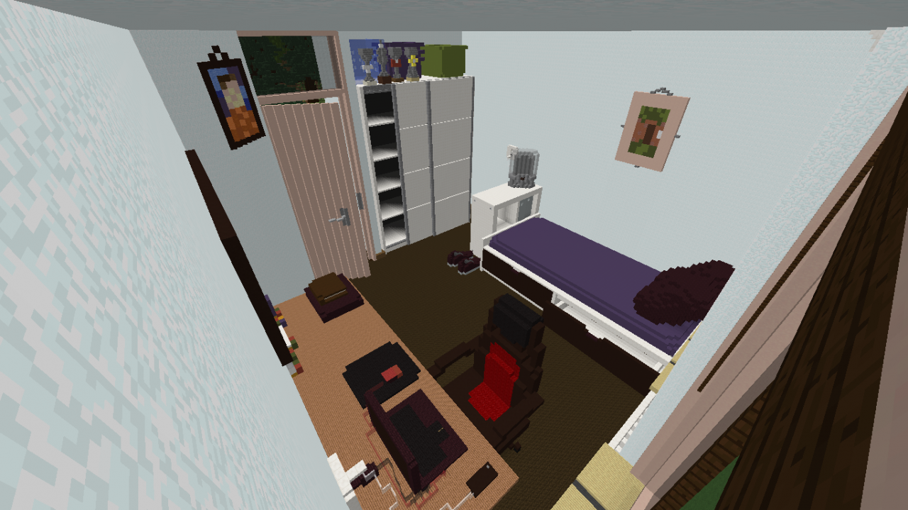 Recreation of my real life room Minecraft Map