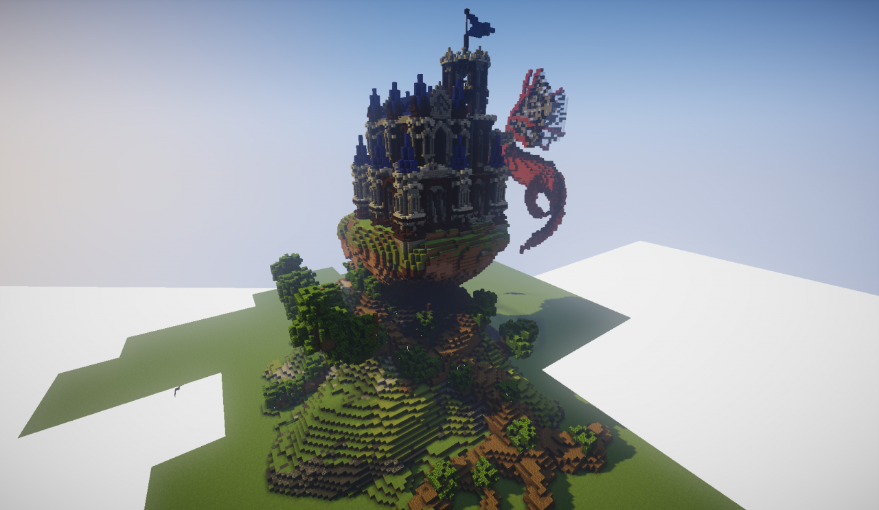 Castle and dragon Minecraft Map