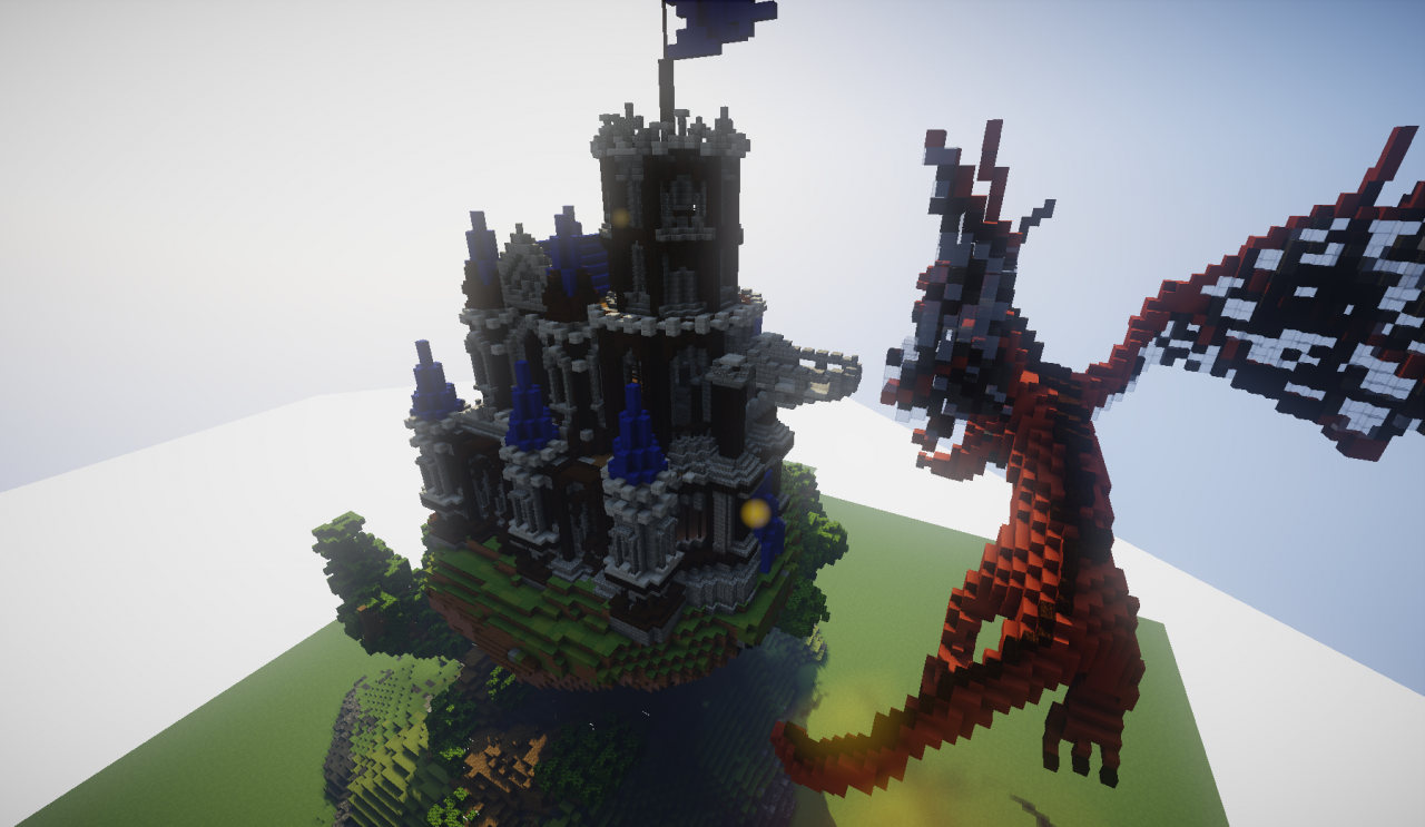 Castle and dragon Minecraft Map