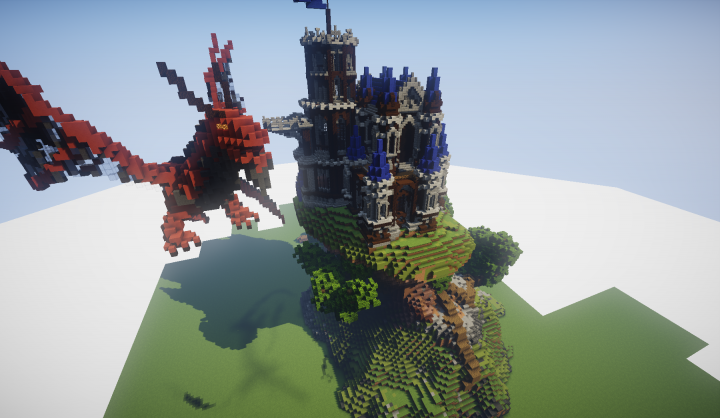 Castle and dragon Minecraft Map
