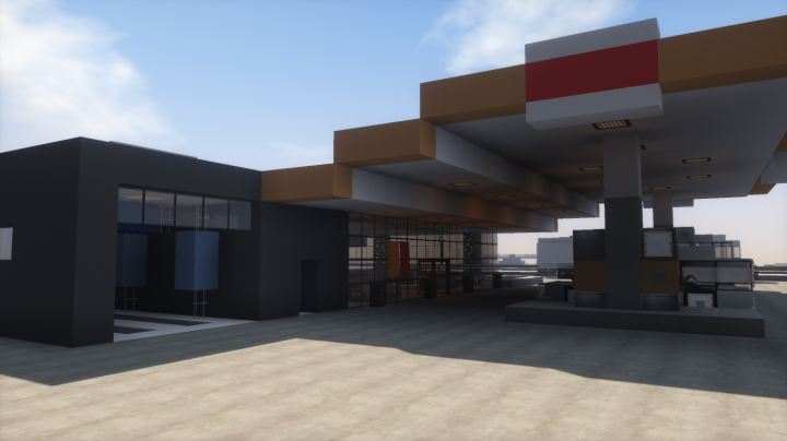 Modern Gas Station (full interior) Minecraft Map