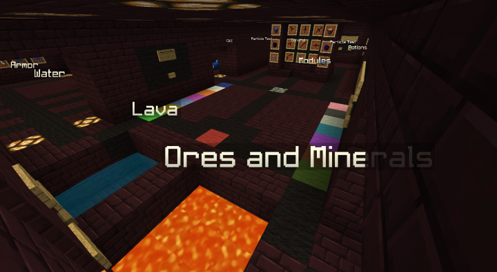 Minecraft resourcepack showcase map with modules For PVP Minecraft Map