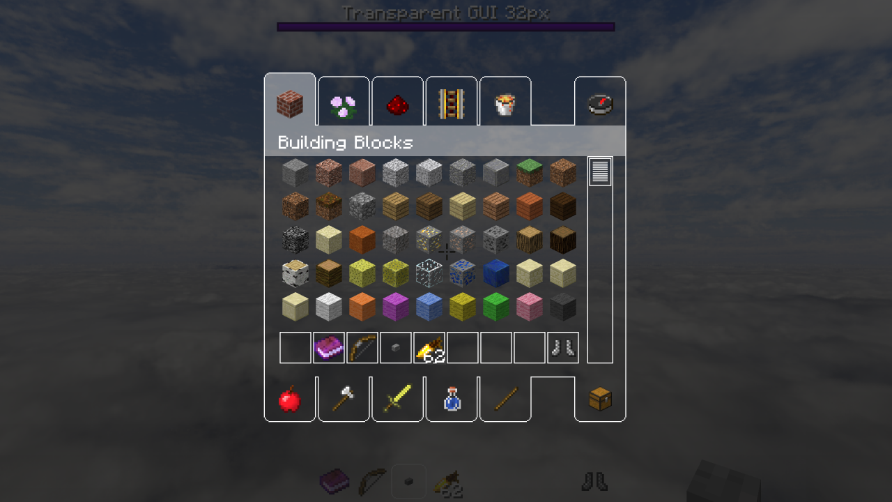 [GUI][32px][1.11] TRANSPARENT CLEAR FULL GUI, WHITE, coloured: GUI ...