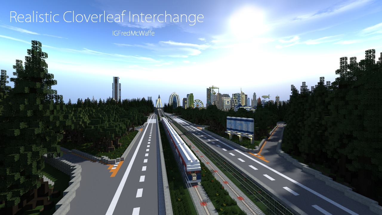 Realistic Cloverleaf Interchange - Republic of Union Islands Minecraft Map