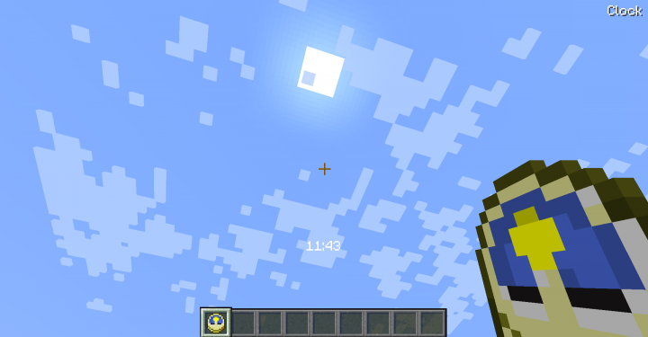 Hotbar Digital Clock Minecraft Map