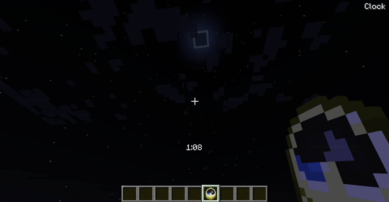 Hotbar Digital Clock Minecraft Map