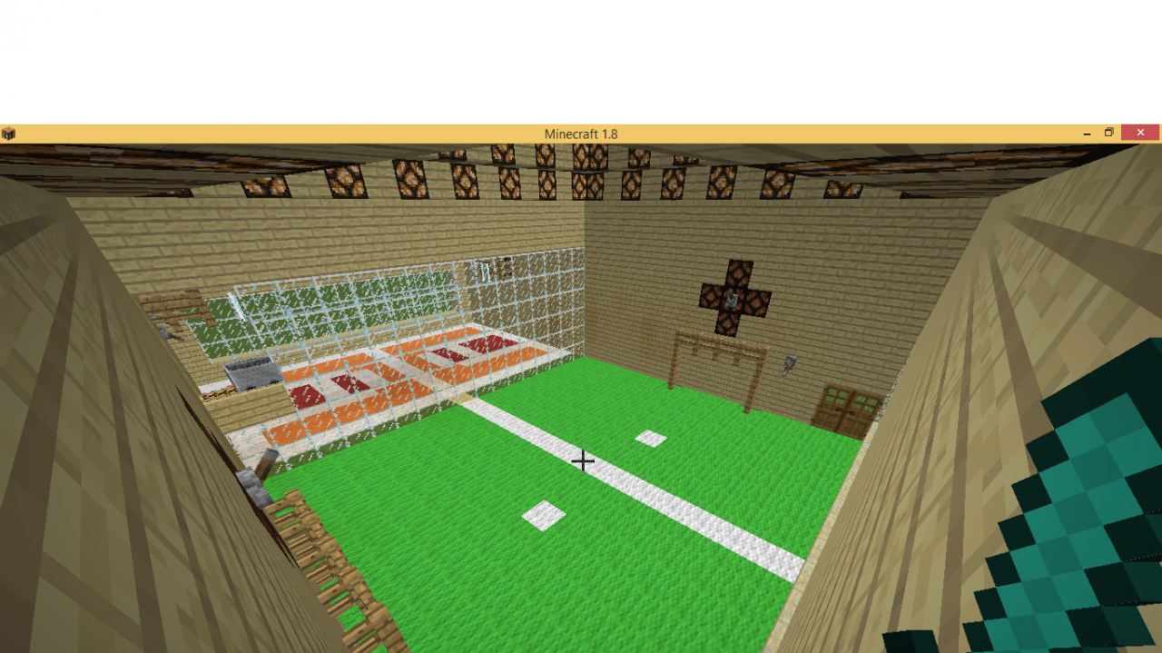 Modern House with Sport Courts (football & Basketball) Minecraft Map