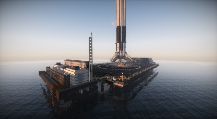 Realistic SpaceX Falcon 9 Landing Minecraft Map