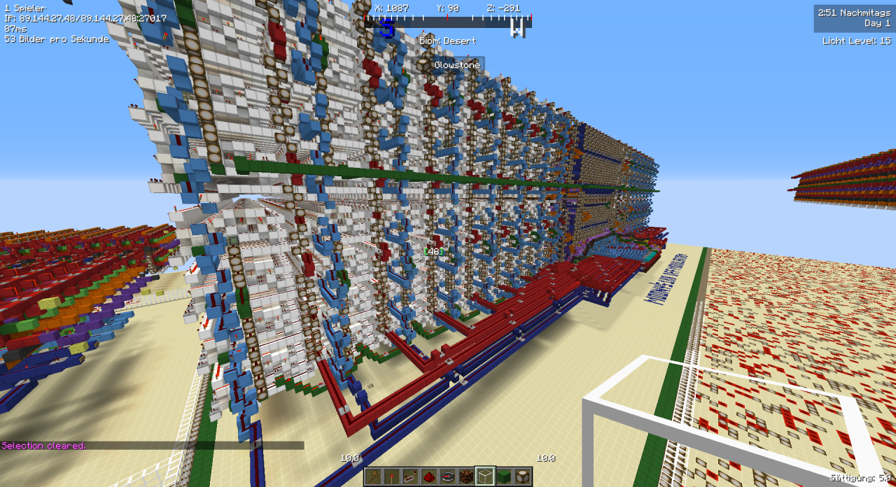 RAM MODULE fully addressed 16 bit High&Low Minecraft Map
