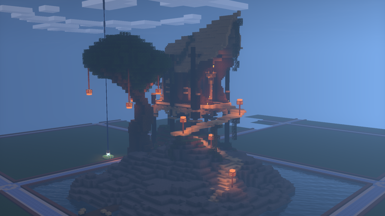 Wood Elf - Lone Temple =+-- Plot build Minecraft Map