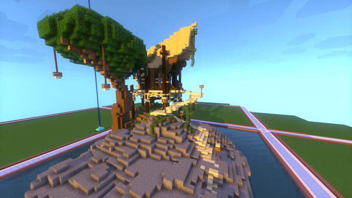 Wood Elf - Lone Temple =+-- Plot build Minecraft Map