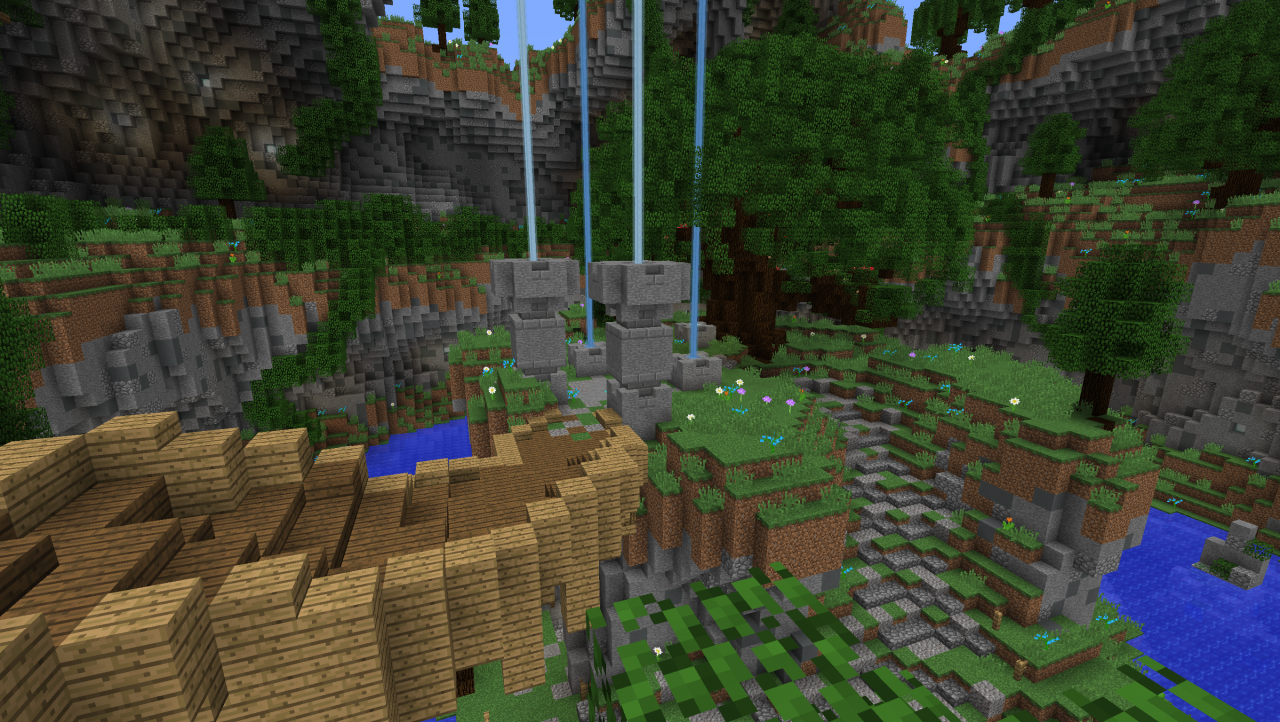 Forest and Mountain Hub World Minecraft Map